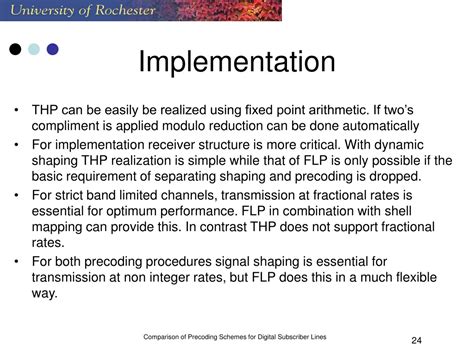 Ppt Comparison Of Precoding Schemes For Digital Subscriber Lines Powerpoint Presentation Id