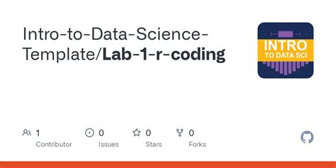 Github Intro To Data Science Templatelab 1 R Coding