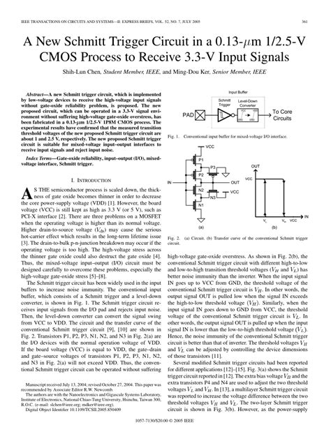 Cmos Schmitt Trigger Optimal Layout Astiklo