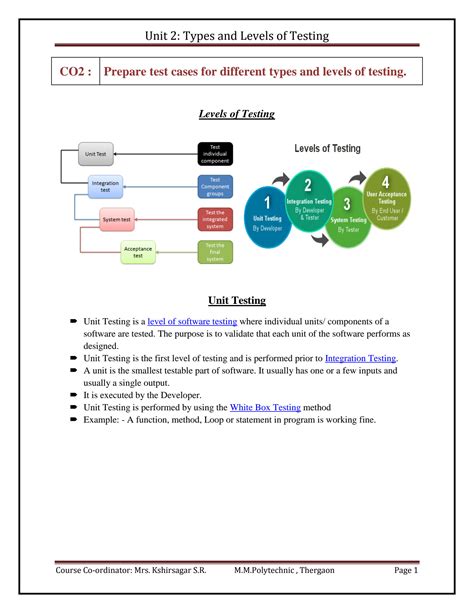 Solution Types And Levels Of Testing Studypool