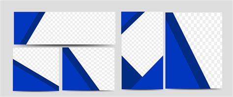 Abstract Banner Design Web Template Set Horizontal Header Web Banner Modern Blue Cover Header