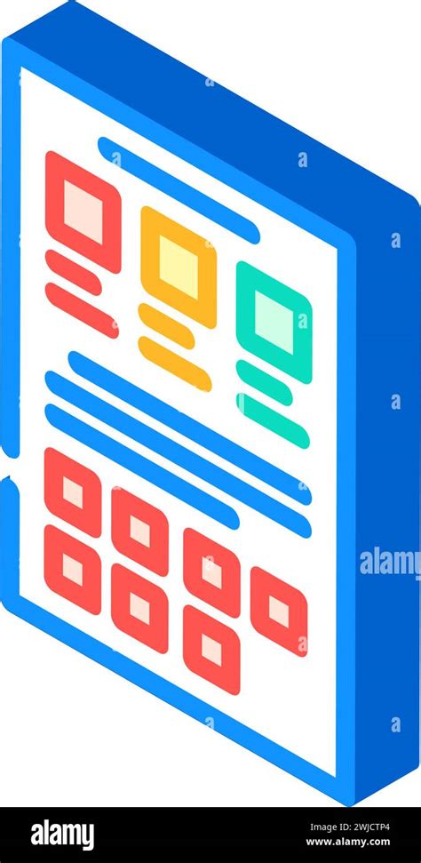Style Guide Ux Ui Design Isometric Icon Vector Illustration Stock