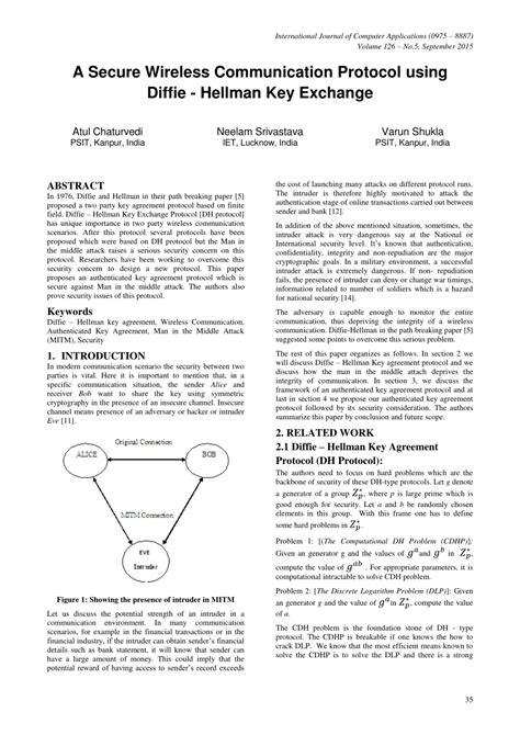 Pdf A Secure Wireless Communication Protocol Using Diffie Hellman