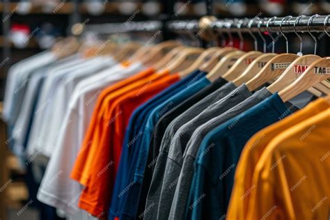 Premium Photo A Row Of Casual Wear Items Uniformly Stamped With Generative Ai