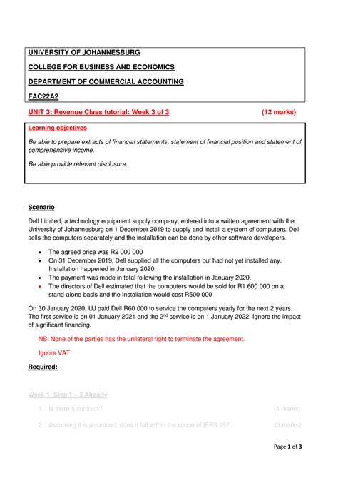 2 Revenue Class Tutorial Question Week 3 Of 3 2023 Final Page 1