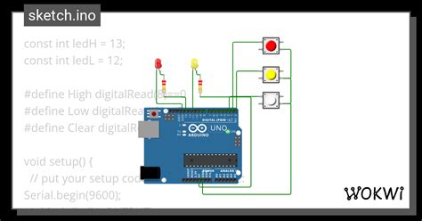 Naomi Anamika F Aktif High Dan Aktif Low Wokwi ESP32 STM32 Arduino Simulator