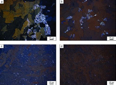 Microstructures Obtained After Etching In Klemms Reagent At The Download Scientific Diagram