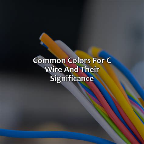 What Color Is The C Wire Colorscombo Com