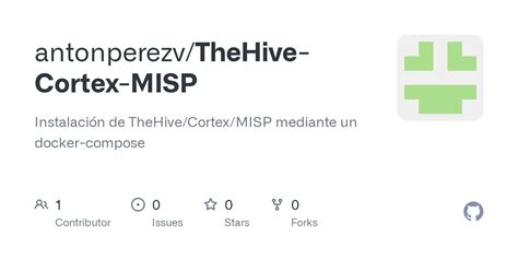 Github Antonperezvthehive Cortex Misp Instalación De Thehivecortex