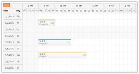 React Timesheet Daypilot Code