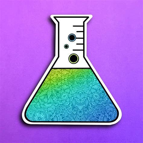 Erlenmeyer Flask Die Cut Stickers Beaker Aesthetic Stickers Folksy
