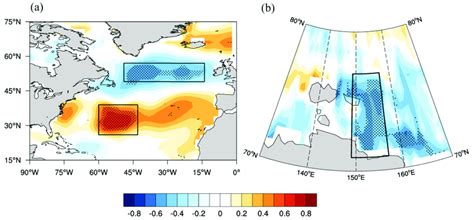 Spatial Pattern Of Correlation Coefficients Between The Predictand