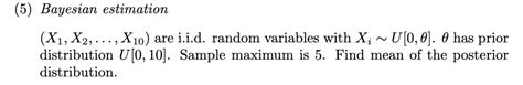 Bayesian Estimation X X X Are I I D Random Chegg
