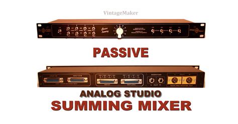 Passive Summing Mixer Rackmount Analog Studio Vintage Maker Passive Summing Mixer Rackmount Analog Studio Vintage Maker