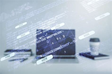 Premium Photo Abstract Creative Coding Concept With World Map On Modern Laptop Background