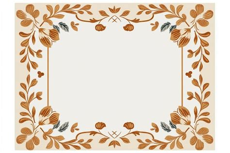 Beige Rectangular Frame Decorative Borders Premium Ai Generated Vector