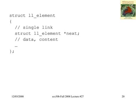 Ppt Ecs30 Summer 2014 Programming And Problem Solving 11 Linked List Powerpoint