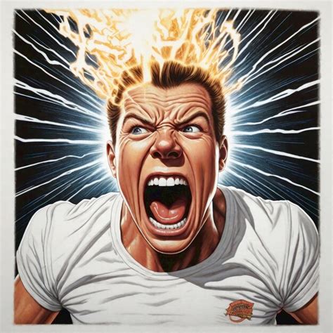Premium Ai Image Exploding Head Screaming Thunder Generated Ai