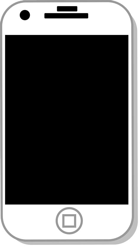 Iphone Clipart Black And White Icon Iphone Stock Illustrations