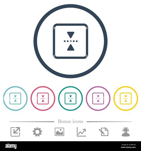 Mirror Object Around Horizontal Axis Flat Color Icons In Round Outlines