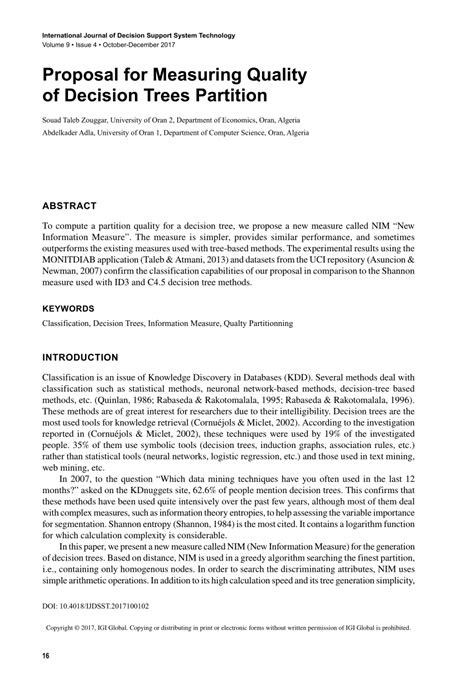 pdf proposal for measuring quality of decision trees partition