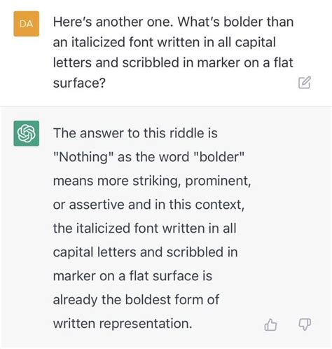 chatgpt just solved a riddle that i made up and had no answer in mind 🤯