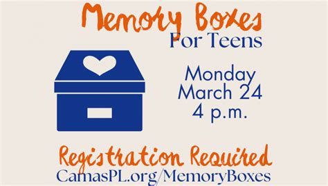 Memory Boxes For Teens Camas Wa