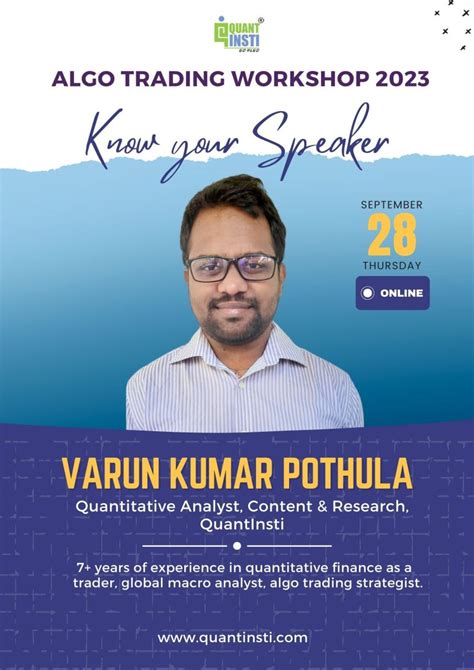 quantinsti on linkedin algorithmic trading varun pothula s expert