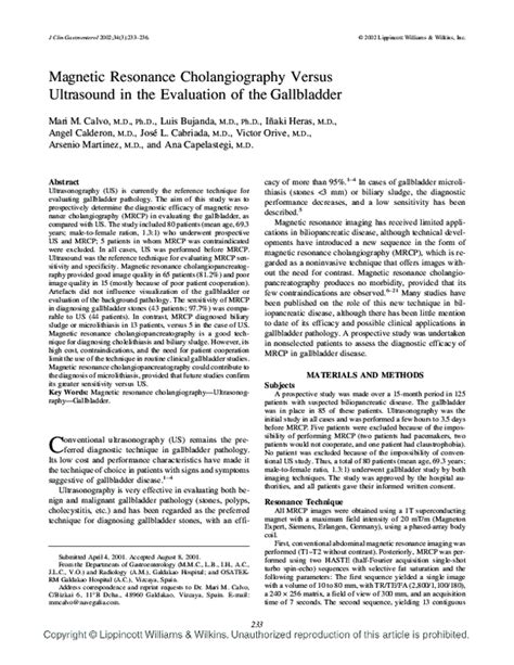 Pdf Magnetic Resonance Cholangiography Versus Ultrasound In The