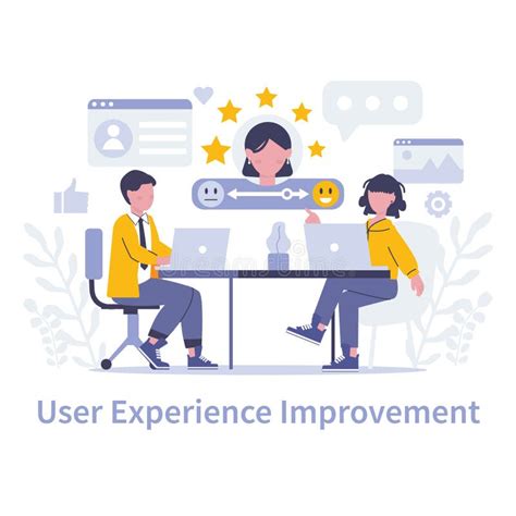 Customer Interaction In Marketing Concept Stock Vector Illustration