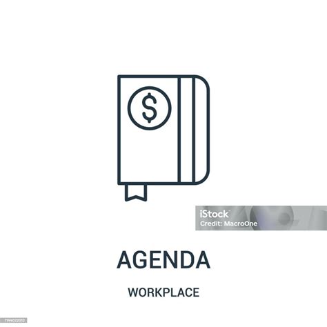 Ilustración De Vector De Icono De Agenda De La Colección Workplace Ilustración De Vector De