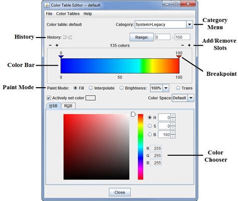 Color Table Editor