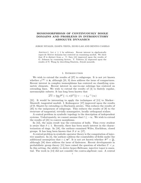 Homomorphisms Paper