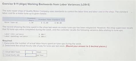 solved exercise 9 11 algo working backwards from labor