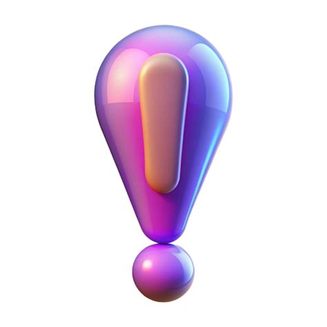 Premium Photo Exclamation Mark 3d Exclamation Mark Icon 3d