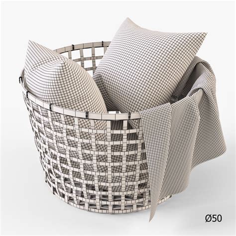 고리버들 바구니 Ikea Gaddis 세트 3d 모델 49 Obj Max Fbx Free3d