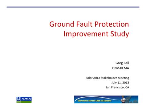 Ground Fault Protection