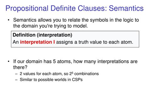 Ppt Logic Intro And Propositional Definite Clause Logic Powerpoint Presentation Id3894233