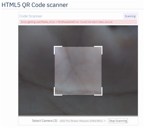 Error Information Not Hidden After The Issue Is Mitigated Issue Mebjas Html Qrcode