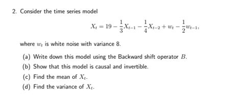 Solved Consider The Time Series Chegg