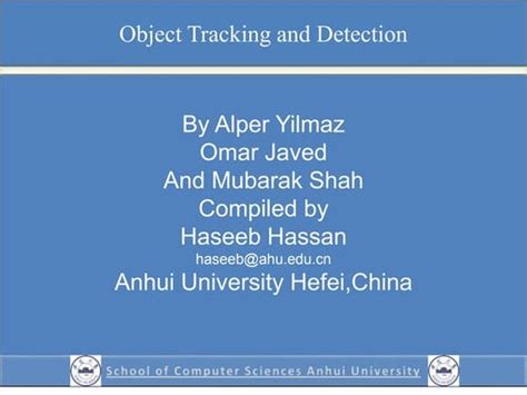 Object Tracking Pdf