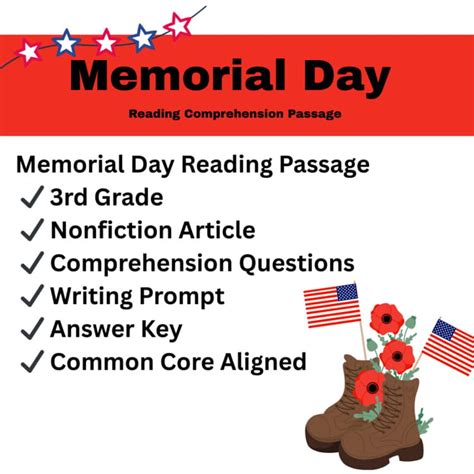 Reading Comprehension Why Do We Celebrate Memorial Day By The Moffett Way