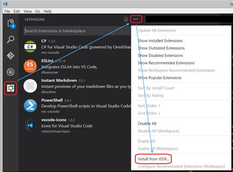 Cài đặt Extension cho Visual Studio Code Offline