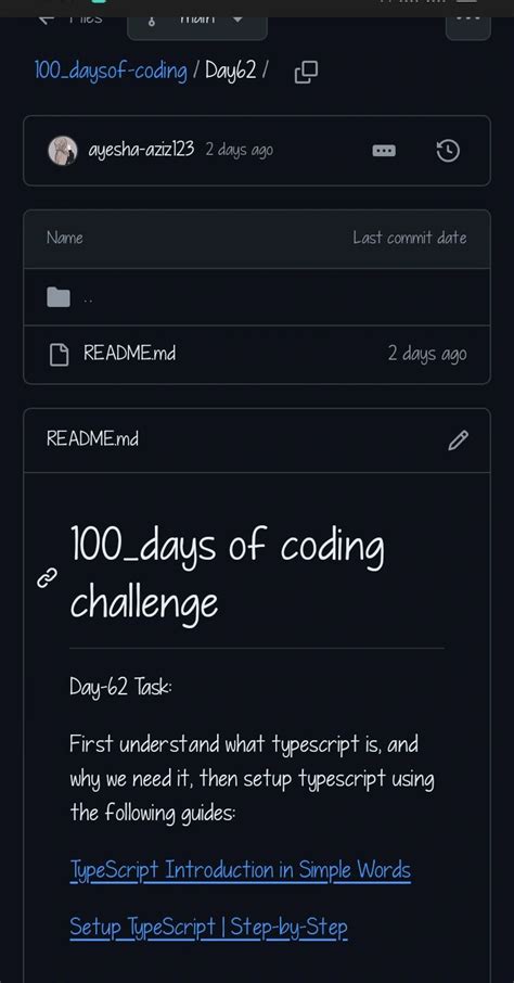 ayesha aziz on linkedin 100 days challenge typescript 100 days