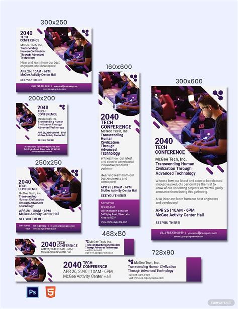 Tech Conference Banner Template In Html5 Psd Download