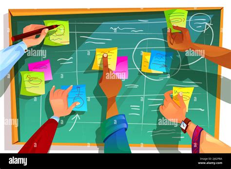 Kanban Board Vector Illustration For Agile Scrum Management And