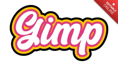 Gimp Strokes Text Effect Generator