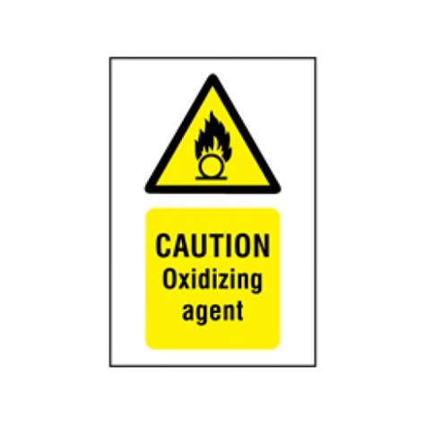Caution Oxidizing Agent Symbol And Text Safety Sign Chemical