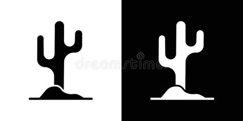 Cactus Icon Flat Art Illustration In Outline Stock Vector Illustration Of Thorn Garden 338691451