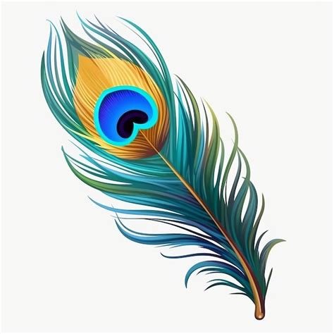 Premium Photo Peacock Feather Isolated On A White Background